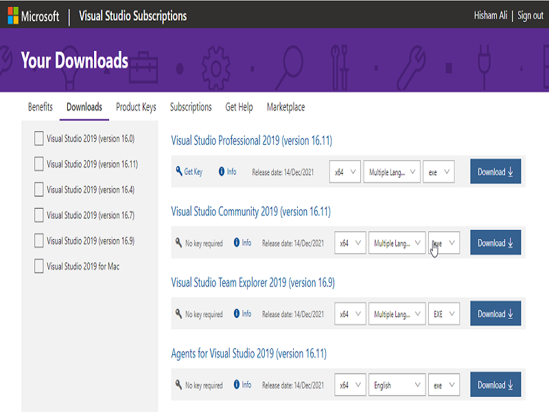 تحميل فيجوال ستوديو الاصدارات السابقة visual studio older Versions ...